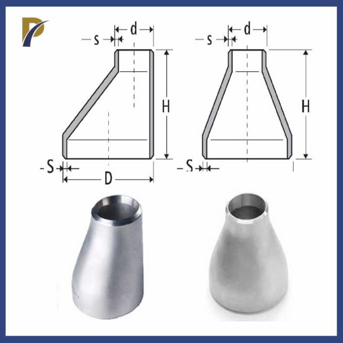 ASME B16.9 GR1 GR2 GR5 Titanium Reducer DN150 / 125 Titanium Concentric Reducer