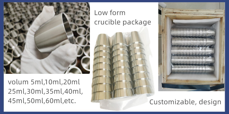 ICP-OES Laboratory Purification Zirconium Crucible Zr702 Zr Crucible