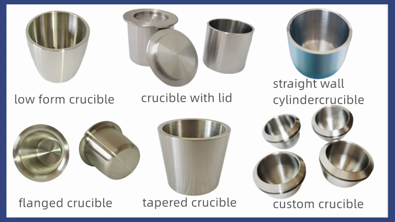 Flanged Rims Zirconium Crucible With Lid For Fusion Flux ICP-OES Analyses