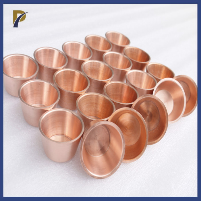 High Purity OFC Oxygen Free Copper Crucible For Optics Vacuum Coating ...