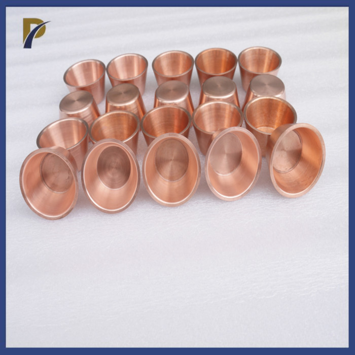 High Purity OFC Oxygen Free Copper Crucible For Optics Vacuum Coating ...