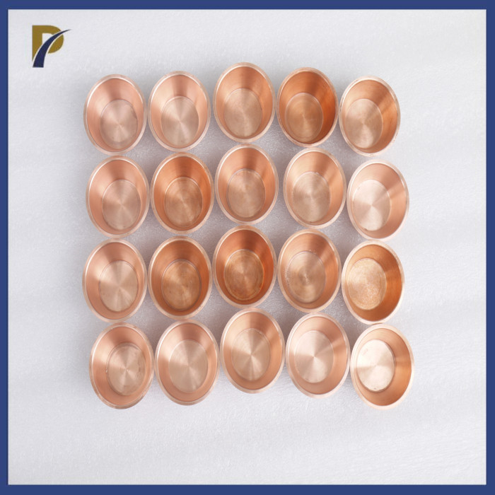 High Purity OFC Oxygen Free Copper Crucible For Optics Vacuum Coating ...